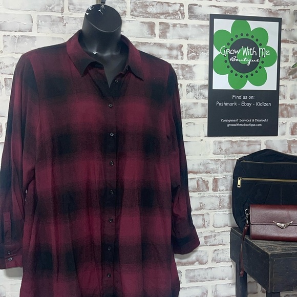 Lisa Rinna Collection | Tops | Lisa Rinna Collection Flannel Xl | Poshmark